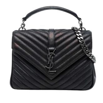 Saint Laurent unisex, Pre-owned, Noir, Taille: ONE Size Sac &agrave; main en cuir Pre-owned