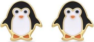 Luxenter Pendientes Shuab de Plata de Ley 925 acabados en oro amarillo de 18k