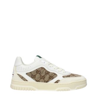 Gucci Re Web Baskets Femme Tissu Beige/Blanc