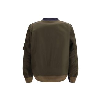 sacai Mens Blue Cotton Sweatshirt Clothing