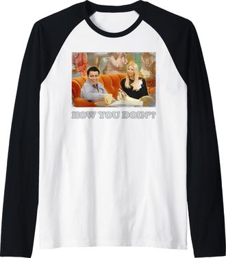 Friends TV Show Joey Phoebe How You Doin Retro Geek Fan 90er Jahre Raglan