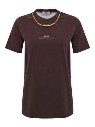 Elisabetta Franchi T-Shirt - Rouge Brun