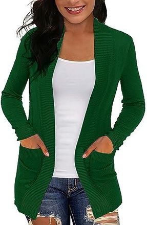 Generic Cardigan dautomne 2026 pour femmes, chandail en tricot l&eacute;ger &agrave; fermeture &eacute;clair en m&eacute;lange de cachemire, superposition courte, travail bureau, col rou