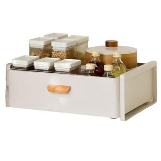 Generic Unter-Sp&uuml;lbecken-Organizer und Ausziehbarer Schrank-Organizer Breite:30/40/50cm Und Tiefe:43cm Keine Bohrungen Erforderlich Stapelbare Ausziehschublad