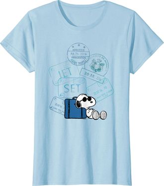 Peanuts Snoopy Reisestempel T-Shirt