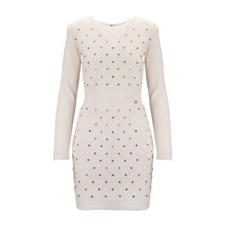 Elisabetta Franchi Crew-Neck Langarmkleid - - Dresses - Damen - Beige - XL