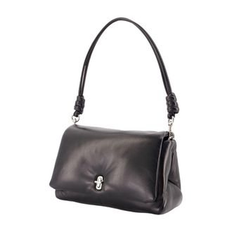 Marc Jacobs Womens The Dual Shoulder Bag - Marc Jacobs Leather Black Lambskin Shoulder-Hobo-Bags