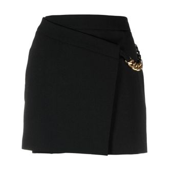 Stella McCartney Falabella Chain Wrap Minirock - - Skirts - Damen - Schwarzk - XS