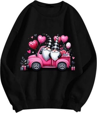 Generic 2026 Sweat-shirt &agrave; col rond pour homme et femme pour la Saint-Valentin d&eacute;contract&eacute; (2), Noir, XXL