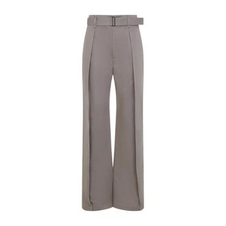 Christophe Lemaire Gekr&uuml;mmte Hose - - Trousers - Damen - Grau - S