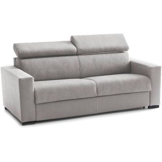 Talamo Italia Schlafsofa Aida, Gro&szlig;es 2-Sitzer-Sofa, 100% Made in Italy, Wohnzimmersofa mit drehbarer &Ouml;ffnung, mit verstellbaren Kopfst&uuml;tzen und schlanken