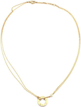 Cartier Yellow Gold and Diamond LOVE Double Chain Necklace with Box