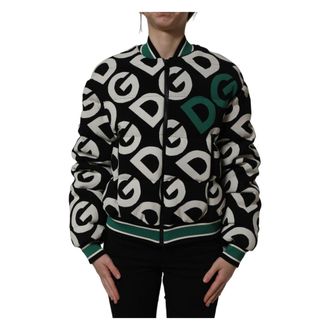 Dolce & Gabbana Logo Full Zip Bomber Jacket - - Jackets - Damen - Mehrfarbig - XL