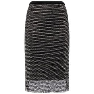 Sportmax Midi in Mesh con Cristalli - - Skirts - Damen - Schwarzk - S