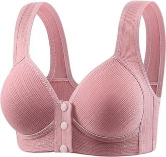 Generic Soutien-gorge fin sans couture pour femme - Soutien doux - Grande poitrine - Petit bonnet fixe - Respirant, rose, 70