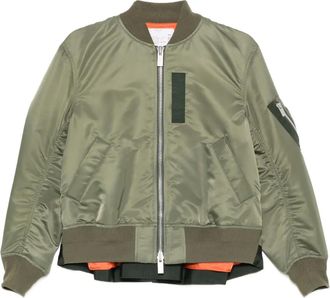 sacai zip pocket bomber jacket - Gr&uuml;n