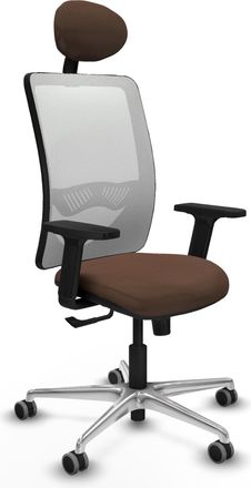 Piqueras y Crespo B&uuml;rostuhl Zulema mit 2D-Armlehnen, h&ouml;henverstellbarer Lendenwirbelst&uuml;tze und festem Kopfteil, ausgestattet mit Sincro 3 Positionen und Schneideschaum,