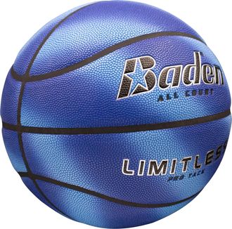 Baden Limitless Premium Composite Super Grip Basketball f&uuml;r drinnen und drau&szlig;en, Jugendliche, Damen und Herren, Gr&ouml;&szlig;e 5, 6, 7 (Blau, Gr&ouml;&szlig;e 5 (69,8 cm)