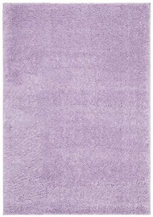 Safavieh Zottelig Teppich f&uuml;r Wohnzimmer, Esszimmer, Schlafzimmer - August Shag Collection, Kurzer Flor, Lila, 61 X 91 cm