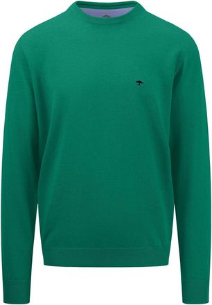 Fynch-Hatton Herren Feinstrickpullover mit Rundhalsausschnitt, Grass Green, XL