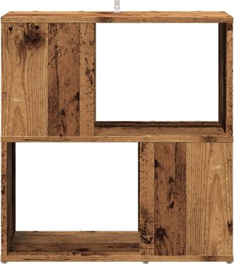 Generic Offene B&uuml;cherregale, Freistehend, Platzsparendes Aufbewahrungsregal aus Holzwerkstoff f&uuml;r B&uuml;cher, Dekoration und Medien (Altes Holz)
