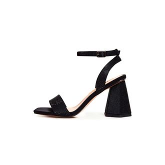 Cesare Gaspari Femme, Chaussures, Noir, Taille: 37 EU Sandales &agrave; talons blocs et brides avec strass