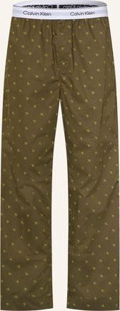 Calvin Klein Schlafhose Cotton Poplin grau