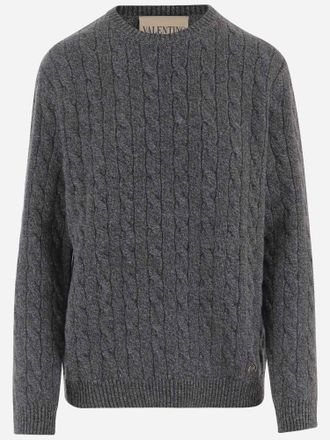 Valentino Womens Wool Sweater Grey