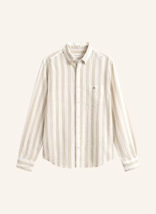 GANT Hemd Regular Fit Mit Leinen beige