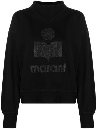 Isabel Marant sweat Moby à logo imprimé - Noir