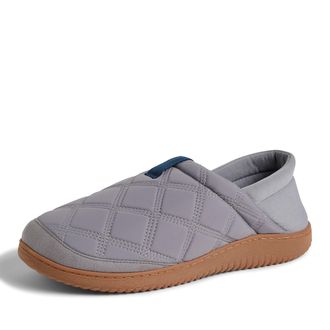 Dearfoams Herren River Nylon, Geschlossene Rückseite, für Drinnen und Draußen, Memory-Schaum Hausschuh, Mittelgrau, X-Large