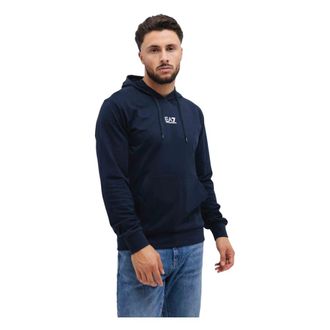 Emporio Armani Dunkelblaue Hoodie Herren Stilvoll - - Sweatshirts & Hoodies - Herren - Blau - S