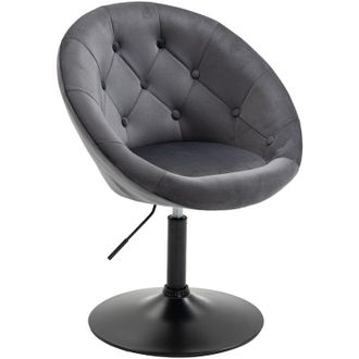 SVITA Havanna Sessel Lounge Clubsessel Barhocker Drehsessel Samt Grau - Svita