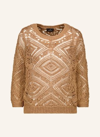 Monari Monari Pullover Mit Pailletten beige