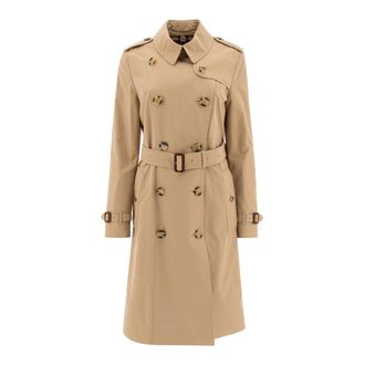 Burberry Kensington Long Trench - - Coats - Damen - Beige - M
