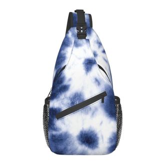 AOOEDM Anti-Diebstahl-Umhängetasche, für Blue Spiral Tie Dye, Schulter-Crossbody-Rucksack, wasserdichte Brusttasche, Leichter, lässiger Tagesrucksack für Rei
