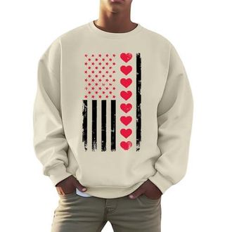 Generic 2026 Sweat-shirt d&eacute;contract&eacute; &agrave; col rond pour homme et femme Motif lettres imprim&eacute;es, beige, XXL