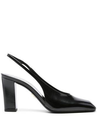 Prada escarpins en cuir verni 85 mm - Noir
