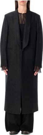 Our Legacy Femme, Manteaux, Noir, Taille: 40 FR Manteau Supper en Laine Melton Granit