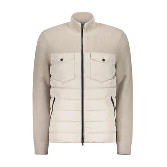 Herno Homme, Vestes, Beige, Taille: L Veste Tricot&eacute;e &agrave; Empi&egrave;cements Matelass&eacute;s