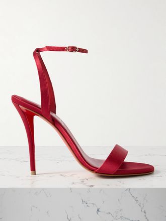 Christian Louboutin Sandales En Satin Miss Z 100 - Rouge