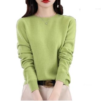 Generic Nouveaux pulls en cachemire pour femmes, manches longues, col montant, pull en laine pour lautomne et lhiver, pull en tricot doux et l&eacute;ger, vert clair