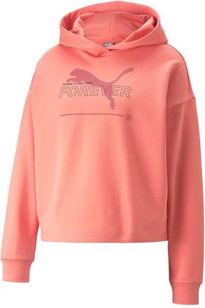 Puma Damen Pullover Sweater Kapuzenpullover Essentials+ Better Hoodie, Farbe:Peach, Artikel:-48 Hibiscus Flower, Gr&ouml;&szlig;e:XL