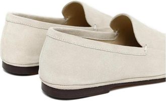 Christophe Lemaire Suede Square-Toe Loafer - Beige