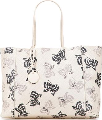 Bottega Veneta Shopper - Nappa Intrecciomirage Butterfly Tote - Gr. unisize - in Weiß - für Damen