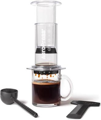 Aeropress Clear Presse &agrave; Caf&eacute; - M&eacute;thode 3 en 1 combinant French Press, Poursuites, Espresso, caf&eacute; cors&eacute; sans r&eacute;sidus ni amertume, cafeti&egrave;re compacte pour campin