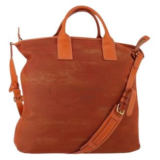 Prada Pre-owned Vintage Canvas Tote Bag - Femme - Pre-owned - Orange - Taille: ONE Size