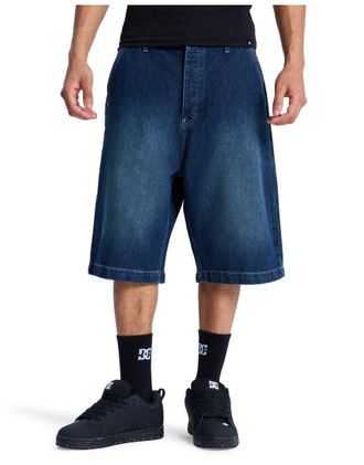 DC Short baggy en jean - Denim fonc&eacute;-Bleu