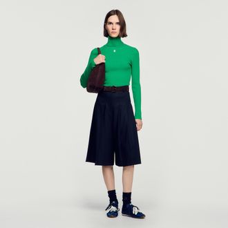 Sandro Rollkragenpullover mit Zopfmuster