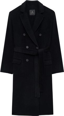 Anine Bing Sana Coat - Black Cashmere Blend